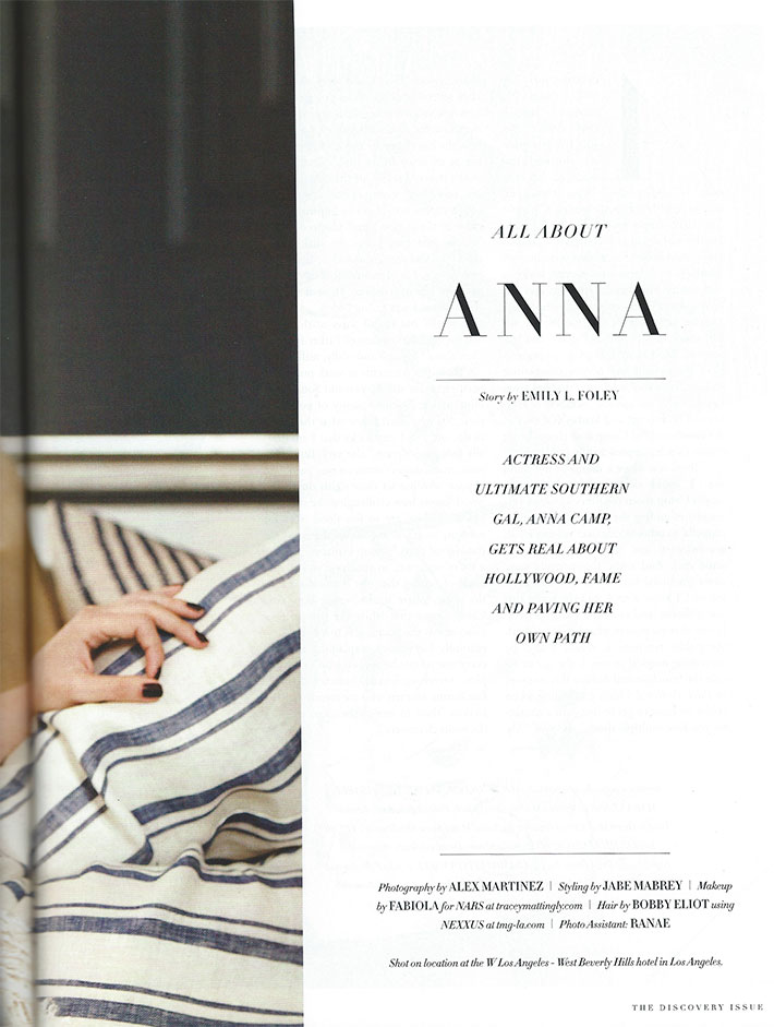 All About Anna (cover story) - Emily L. Foley